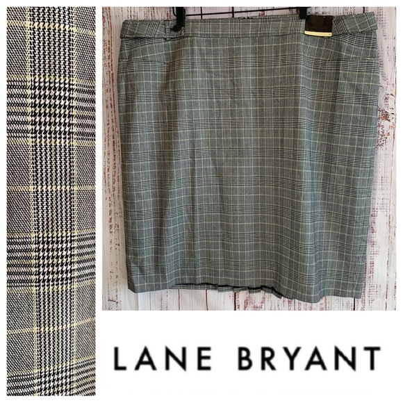 Lane Bryant | Skirts | Nwt Plaid Pleatback Skirt Lane Bryant | Poshmark